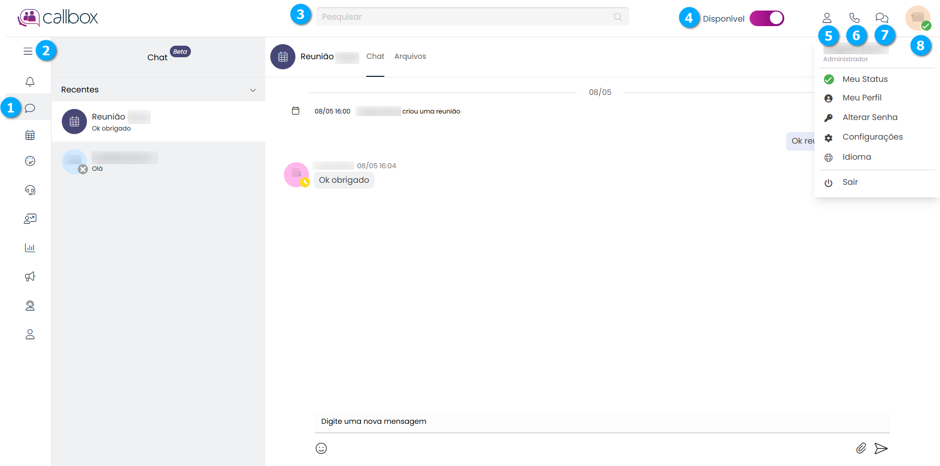 Manuais L5 | Callbox | Acessando o callbox